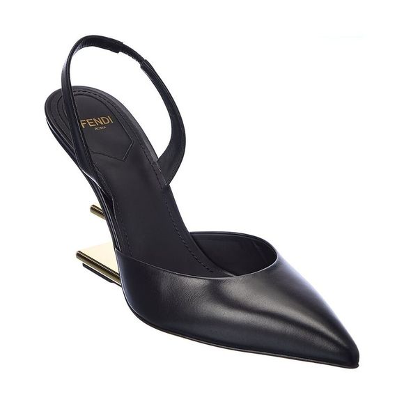 Fendi | Shoes | Fendi First Leather Slingback Pump Black | Poshmark